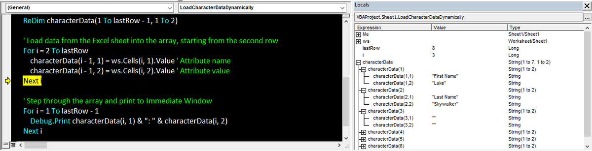 Simplifying VBA Debugging: Real-Time Insights with Immediate and Locals Windows