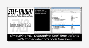 Simplifying VBA Debugging: Real-Time Insights with Immediate and Locals Windows