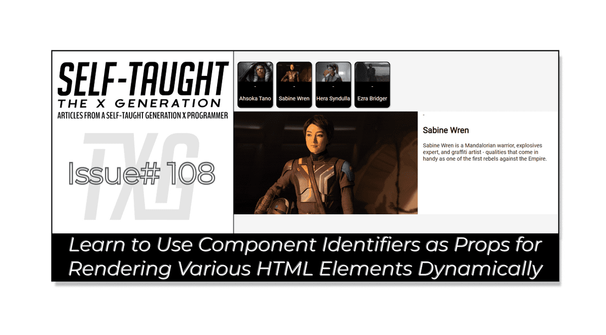 Learn to Use Component Identifiers as Props for Rendering Various HTML ...